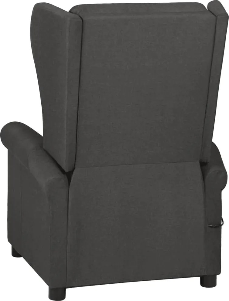 Polohovací křeslo tmavě šedé textil 340950