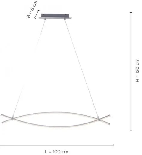 JUST LIGHT. 15382-55 - LED Lustr na lanku MAJA 2xLED/8,4W/230V chrom
