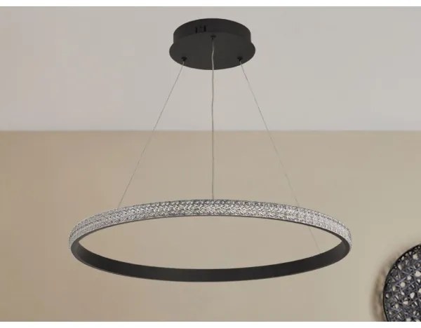 LED Stmívatelný lustr na lanku LED/40W/230V 3000-6500K + dálkové ovládání