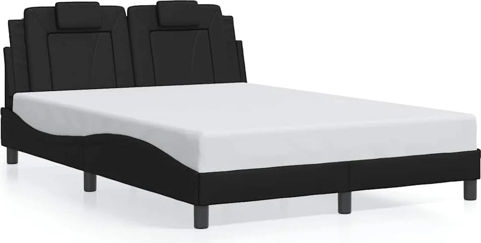 Rám postele Viana bez matrace černý 140x200 cm umělá kůže 3208096