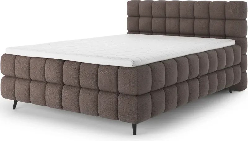 Kontinentální postel Sabrina 140x200, hnědá (tonall 22)