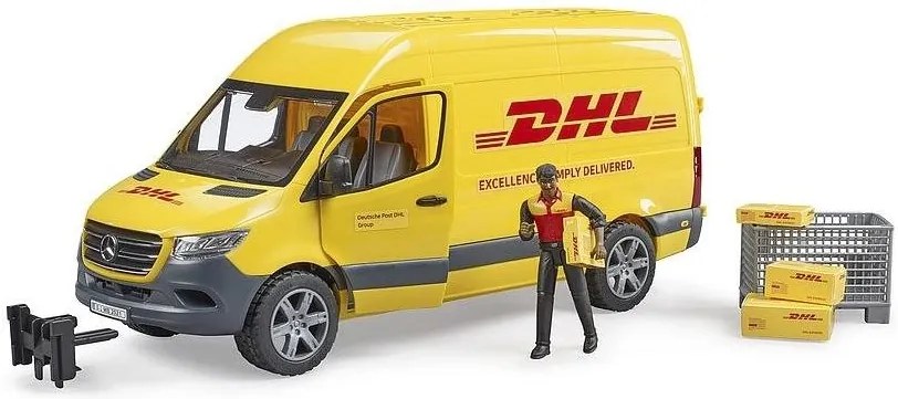 Auto bruder 2671 mercedes-benz sprinter dhl s řidičem a příslušenstvím