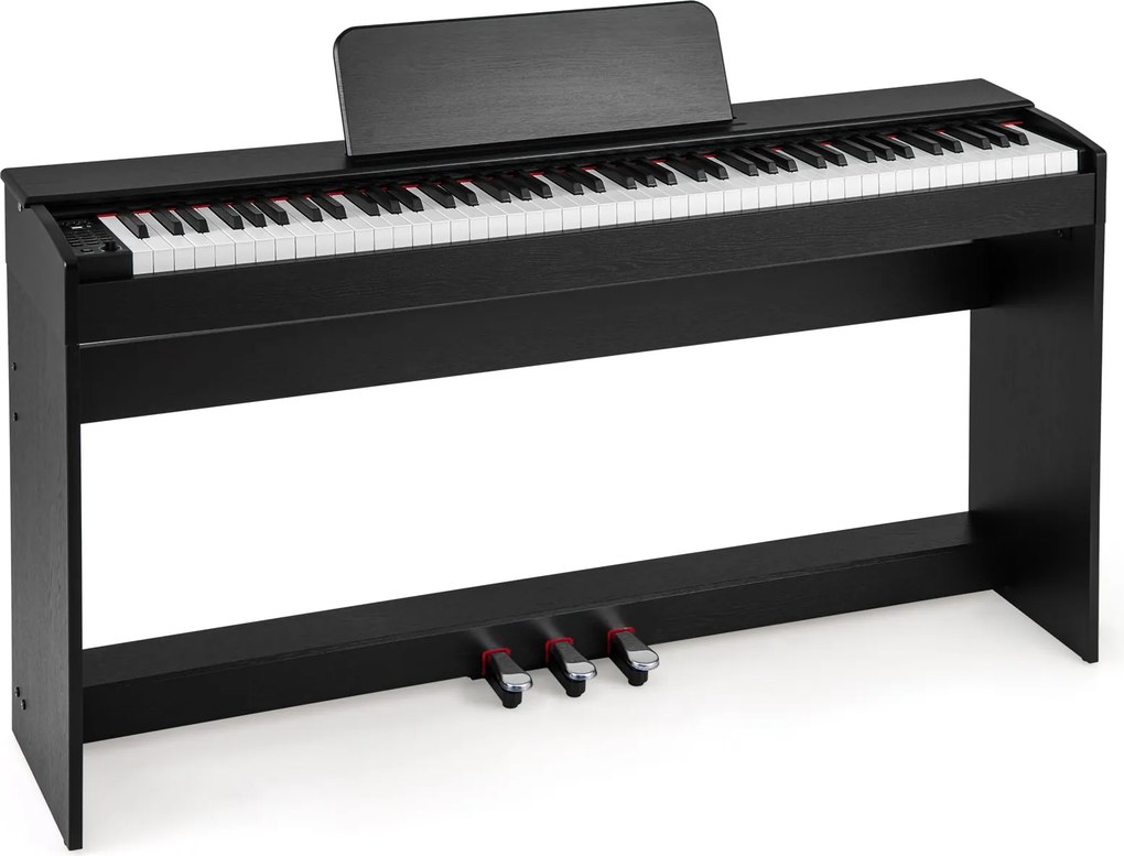 Costway Digitální piano s 88 kladívkovými klávesami, černé