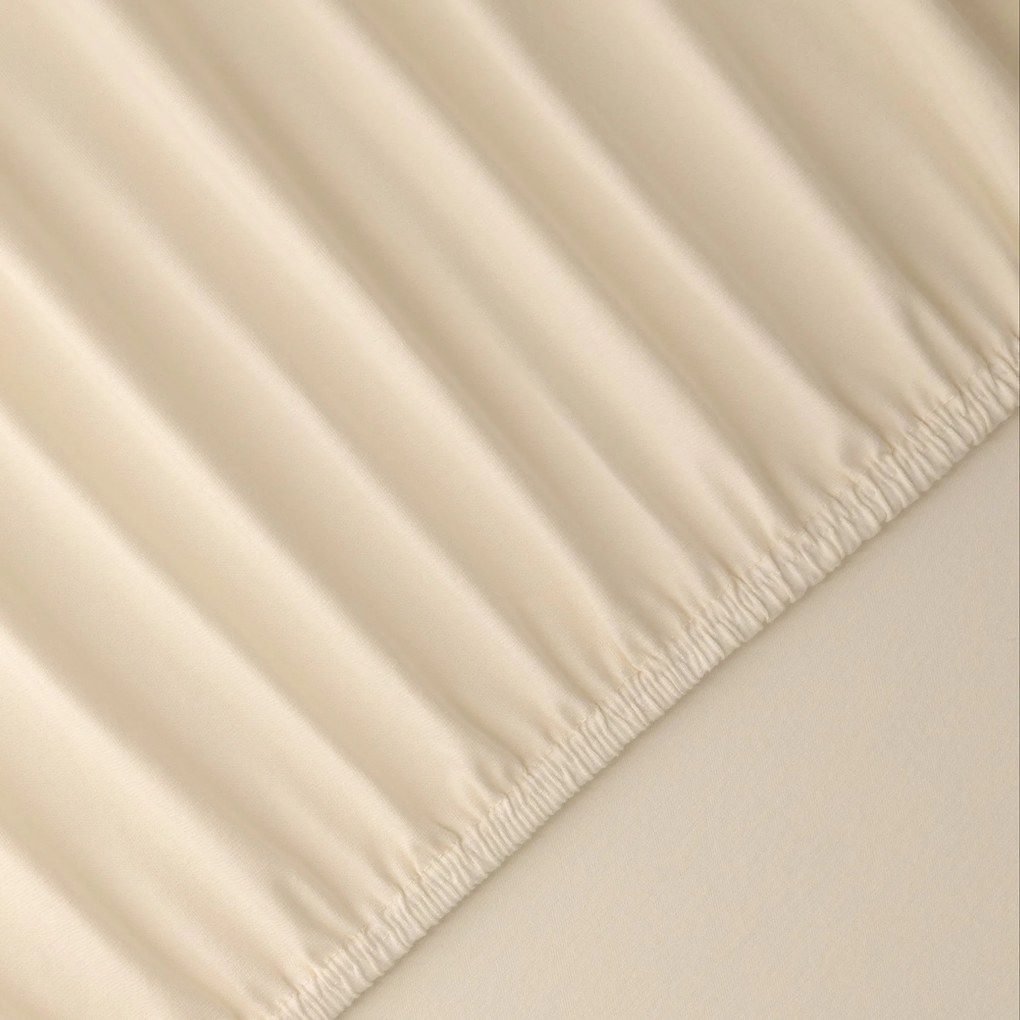 Florella Prostěradlo Avance Jersey Elastan Ivory, 90-100x200-220 cm