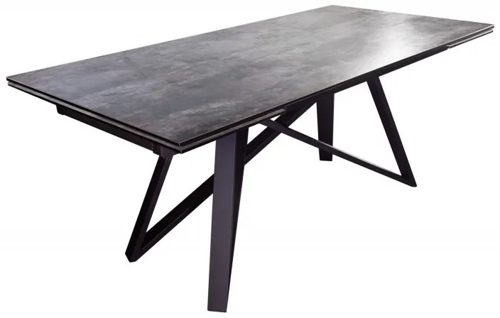 Šedý rozkládací jídelní stůl Atlas 180-220-260 cm