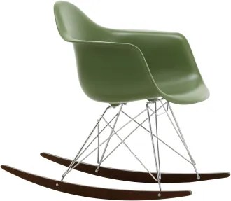 Eames Plastic Armchair RAR chrom lesní zelená tmavý javor Vitra