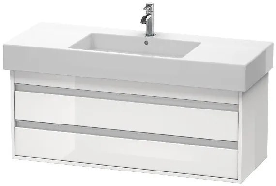 Duravit Ketho - Umyvadlová skříňka 48x120x46 cm, 2 zásuvky, lesklá bílá KT664202222