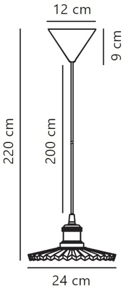 Nordlux - Lustr na lanku TORINA 1xE27/40W/230V pr. 24 cm