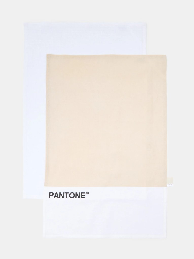 Sinsay - Sada kuchyňských utěrek 2 pack Pantone - krémová