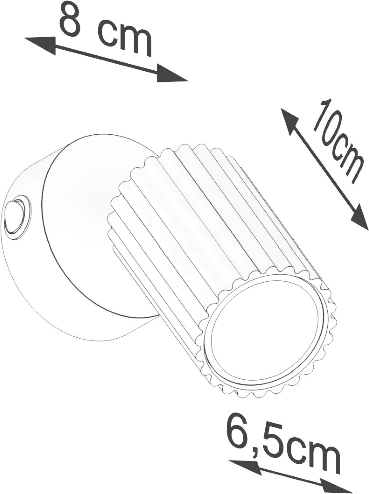Sollux Lighting Nástěnné svítidlo KARBON bílé s vypínačem