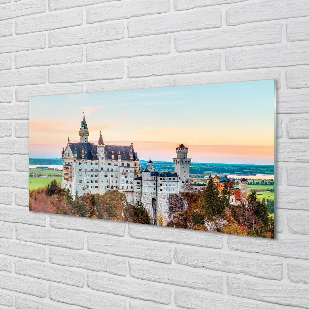 Obraz na skle Německo Castle podzim Munich 140x70 cm