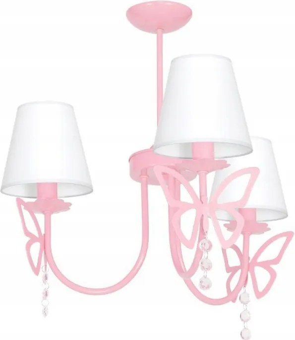 Milagro Lustr Charlotte Pink 3xE14 Dětská lampa 1 ks