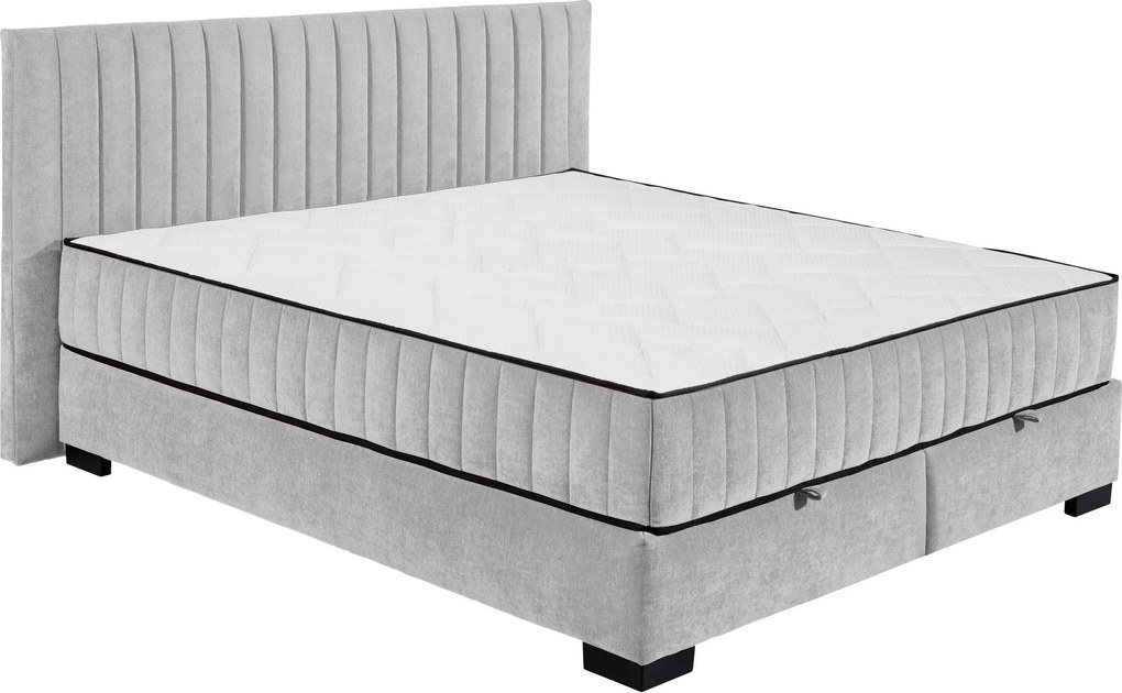 XXXLutz AMERICKÁ POSTEL, 180/200 cm, světle šedá MID.YOU - Postele s úložným prostorem - 002220053914