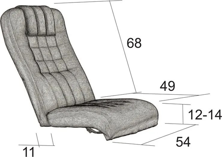 Bradop Pohupovací a polohovací křeslo Daník R19 | Provedení: H - Hnědá,Látka: 518 - ARTEMIS-518