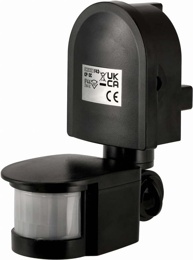 ECOLIGHT Infračervený pohybový senzor IP44 300W černý