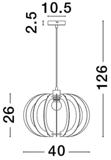 Nova Luce Závěsné svítidlo OTTOLINE, dřevo E27 1x12W Barva: Bílá