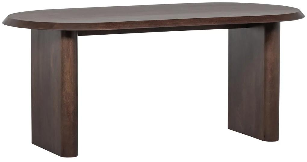 OnaDnes -20% Hoorns Dřevěný oválný jídelní stůl Ellisie 90 x 180 cm