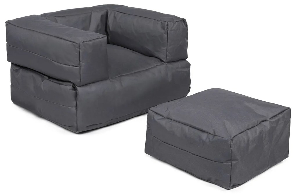 Atelier del Sofa Zahradní sedací vak Kids Single Seat Pouffe - Fume, Kouřová