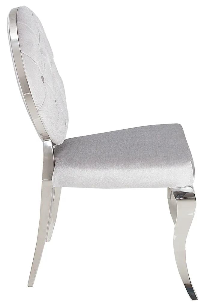 Modern Baroque Period  Jídelní židle INVICTUS, bez područek, šedý samet