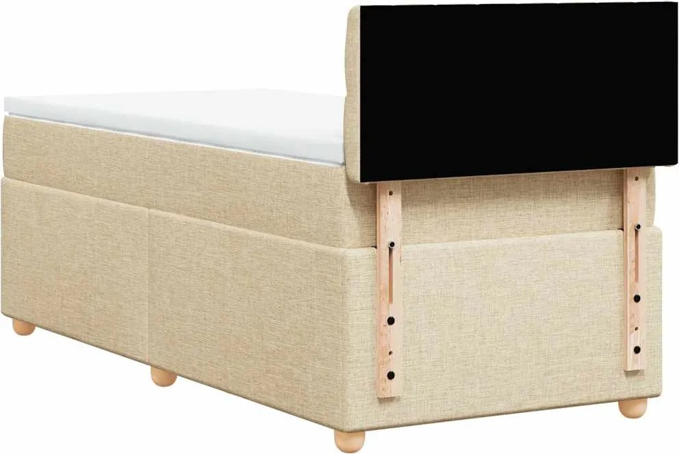 Box spring postel s matrací krémová 80 x 200 cm textil 3286519