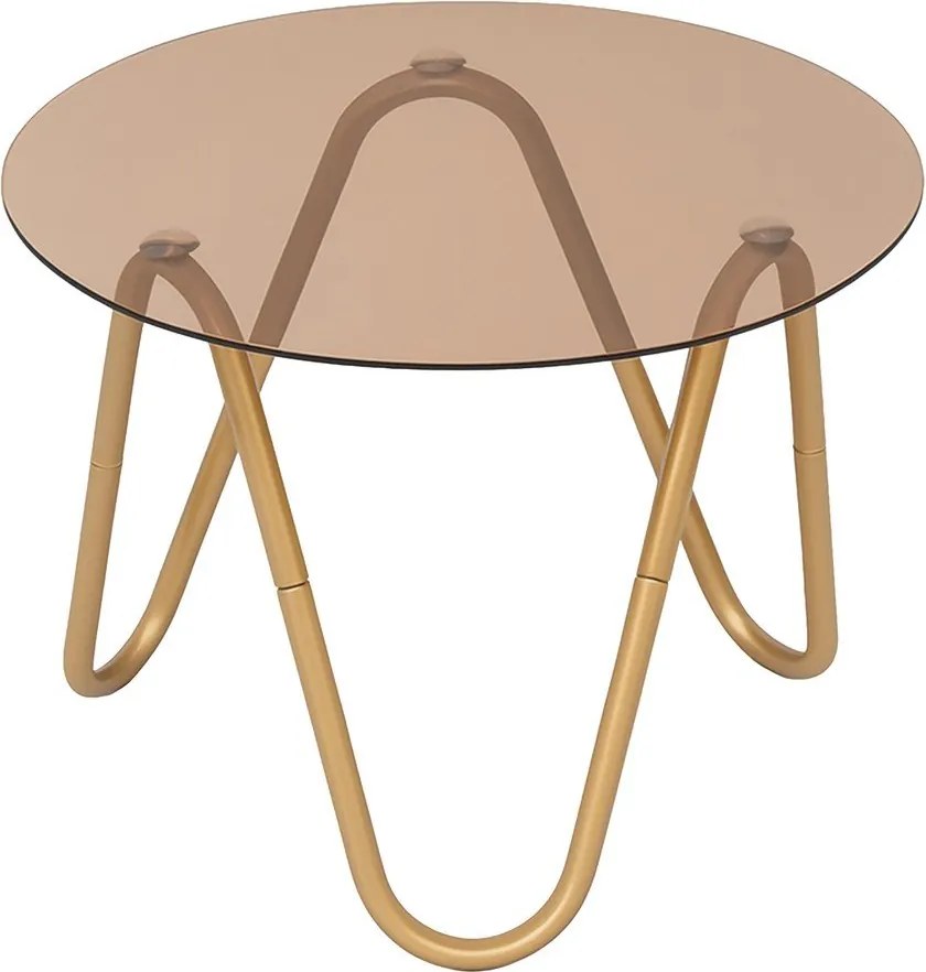 Kulatý odkládací stolek se skleněnou deskou ø 50 cm Ventana Round – Leitmotiv