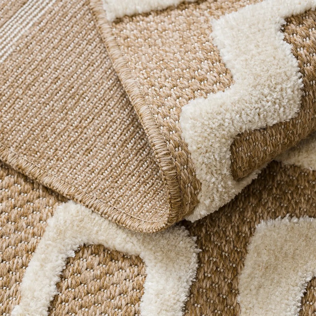 Dywany Łuszczów, Kusový koberec Spark 0711A beige/cream, 180x270, béžová, chodba / předsíň