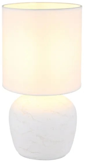 Globo 21739W - Stolní lampa MARBLE 1xE14/40W/230V bílá