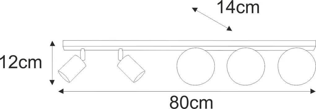 Světla a lustry REDO GROUP Lineární stropní svítidlo K-5831 2×GU10/3×G9/80 cm