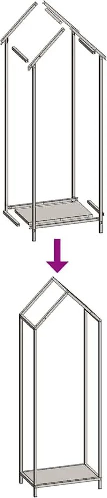 vidaXL Stojan na palivové dřevo Ocel válcovaná za studena [864302] Barva: antracitová