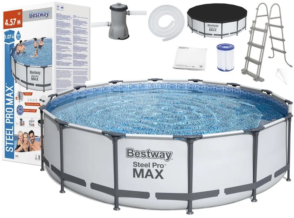 Bestway 56488 Bazén Steel Pro Max 4,57 x 1,07 m s příslušenstvím