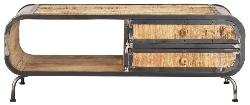 Konferenční stolek 100 x 50 x 35 cm masivní mangovníkové dřevo - Default Title