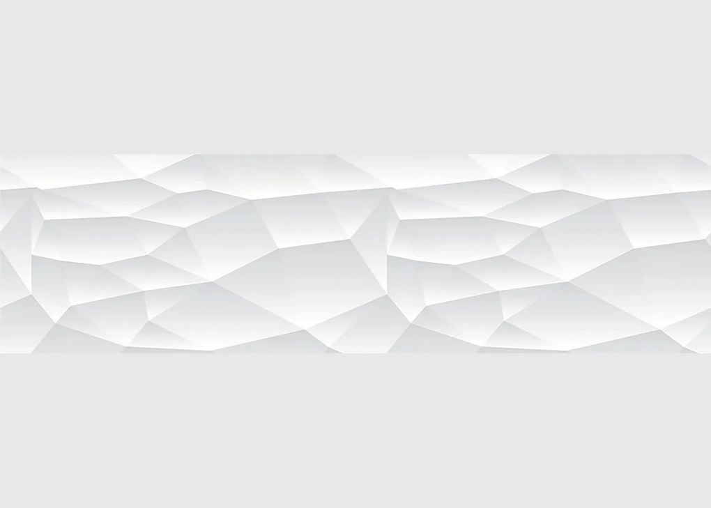 Samolepící bordura na zeď 3D Bílý Abstrakt | 5 m x 13.8 cm | DWB8233