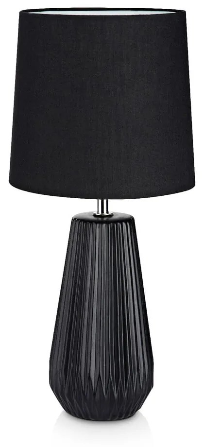 Černá stolní lampa Markslöjd Nicci, ø 19 cm