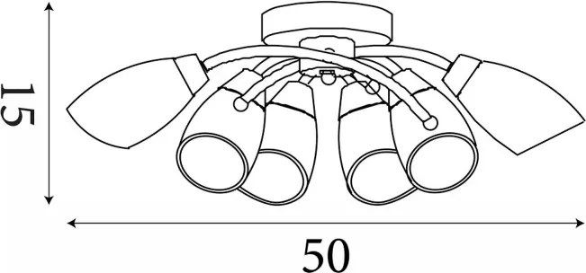 Searchlight 8186-6AB Stropní šestiramenny lustr OPERA PATINA & opálové sklo