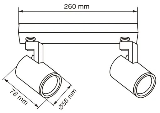 Bodové svítidlo LYNX 2xGU10/10W/230V bílá
