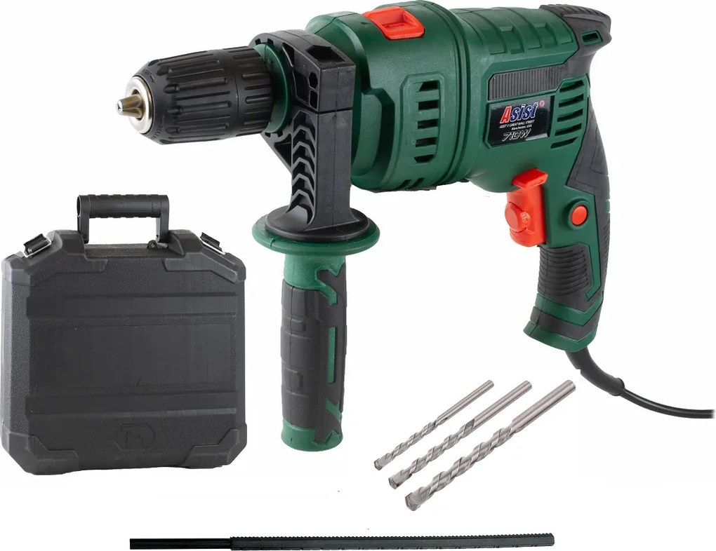 Asist AE1P71DN-BMC Příklepová vrtačka 710 W v kufru
