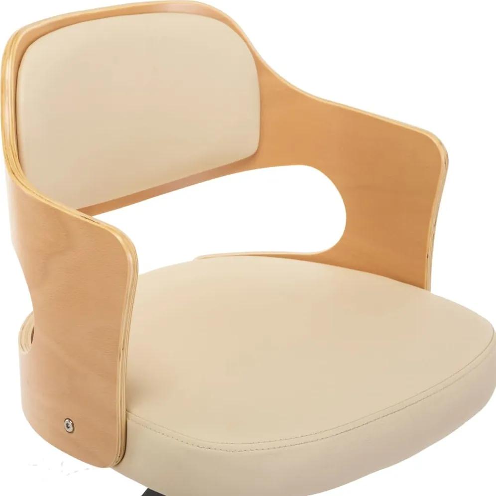 vidaXL Otočná jídelní židle ohýbané dřevo a textil [287429] Barva: Šedá