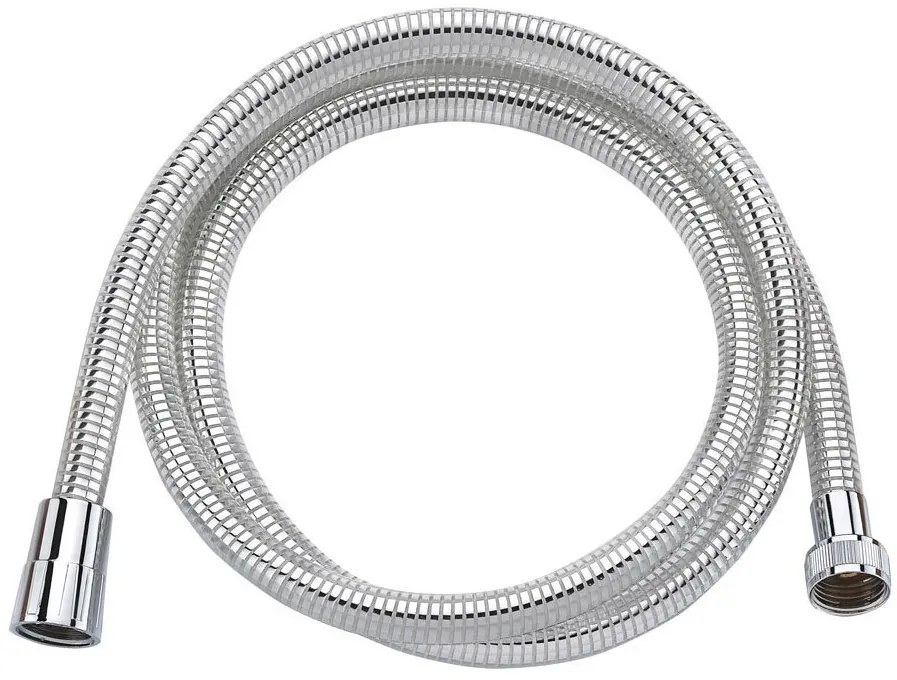 Aqualine, LASER plastová sprchová hadice, hladká, 150cm, chrom/bílá, 11150