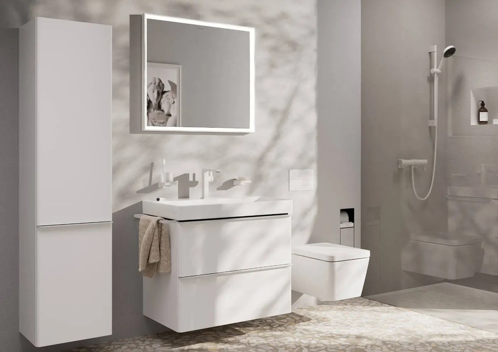 Hansgrohe Tecturis E, páková umyvadlová baterie 150 Fine CoolStart EcoSmart+ bez odtokové garnitury, bílá matná, HAN-73041700