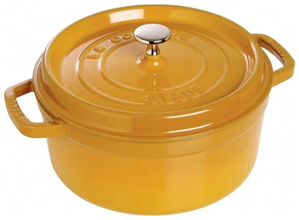 Hrnec STAUB kulatý 20 cm hořčicový