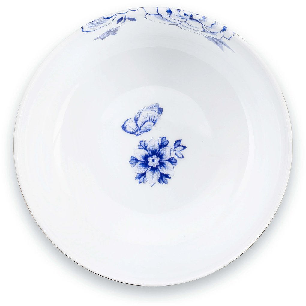 Pip Studio Royal White miska ∅12,5cm, bílo-modrá (miska z tenkostěnného porcelánu)