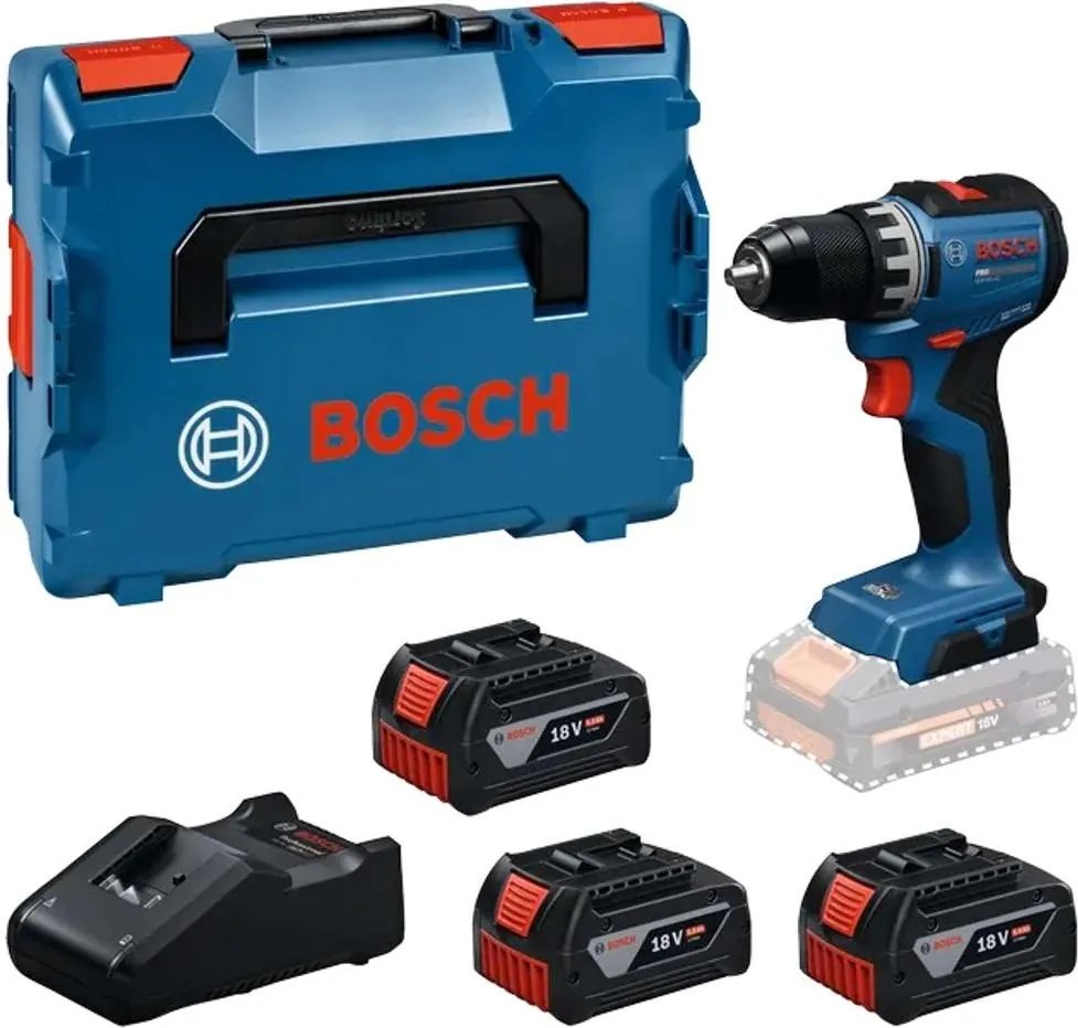 Bosch - 18V AKU vrtací šroubovák GSR18V-52, 3x aku 5,0 Ah Li-Ion, nabíječka 06019S0027