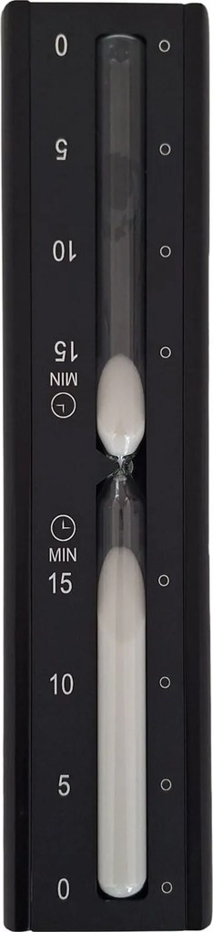 Neutral Přesýpací hodiny do sauny BLACK 15 min. bílý písek