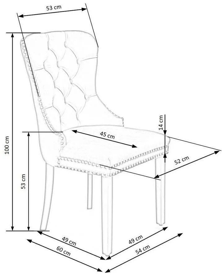 Jídelní židle Cursi, tmavě zelená