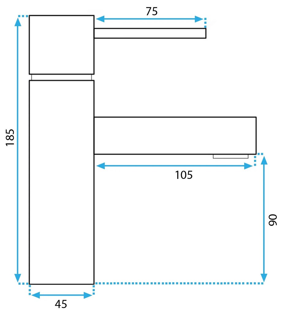 Umyvadlová baterie REA TESS nízká zlatá
