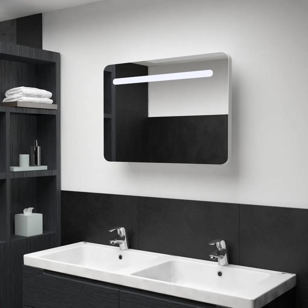 LED koupelnová skříňka se zrcadlem 80 x 9,5 x 55 cm - Default Title