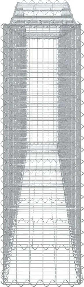 Klenuté gabionové koše 4 ks 400x30x100/120cm pozinkované železo 3145828