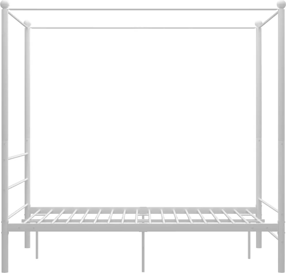 Rám postele s nebesy bílý kovový 120 x 200 cm 325058
