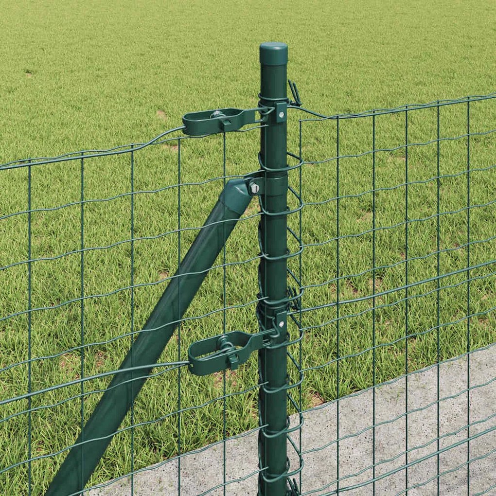 Plotový sloupek s betonovým základem 52 ks Zelená 3350222