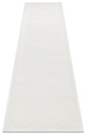 Dywany Luszczow Kusový koberec, běhoun TIMO 5979 SISAL venkovní rám bílý Rozměr koberce: 60 x 300 cm